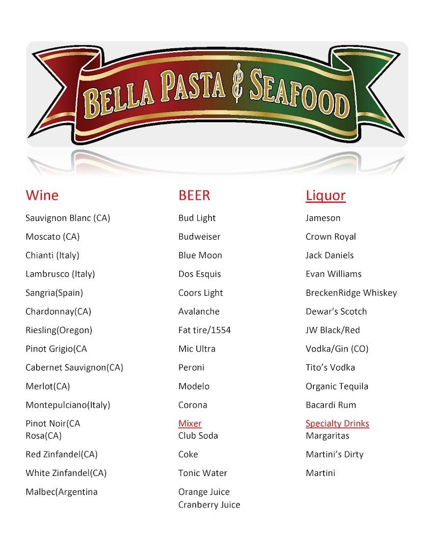 Bella Pasta & Seafood - Italian restaurant in Pueblo West, CO